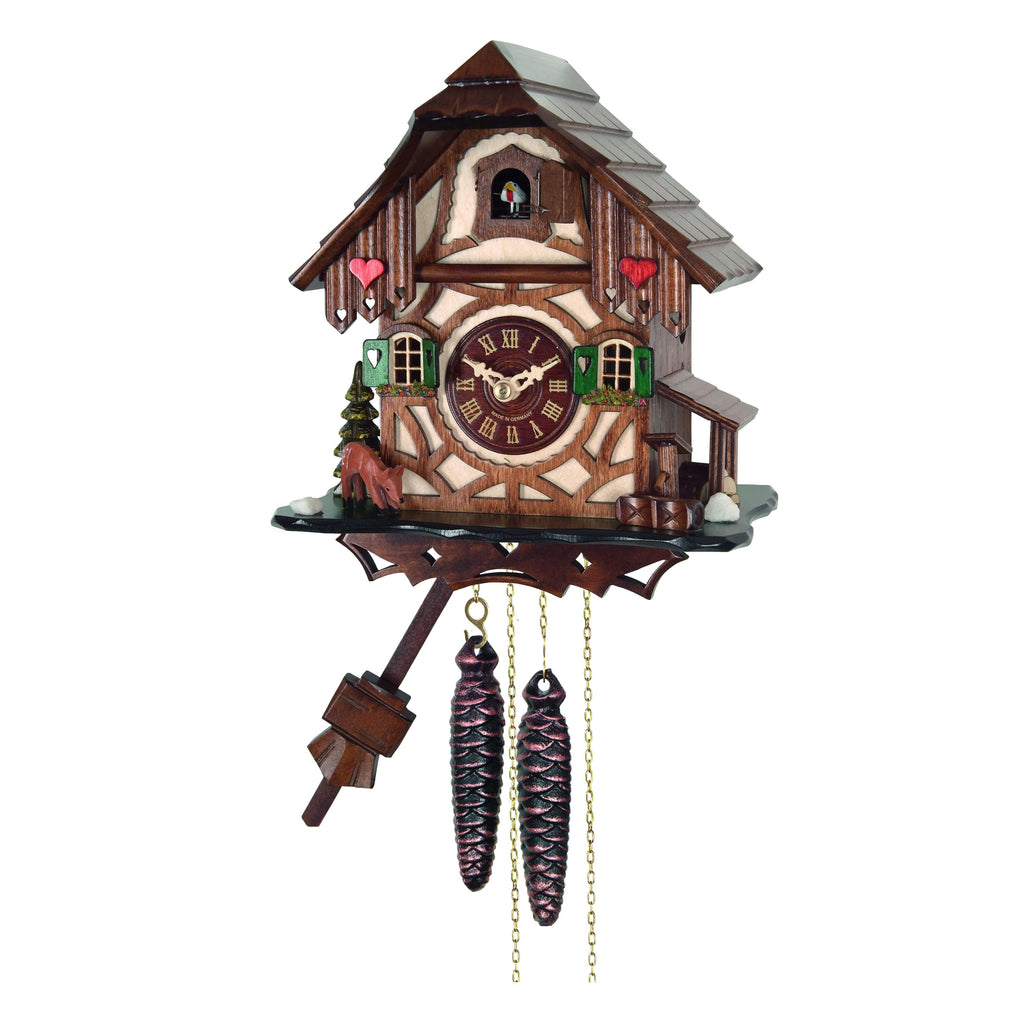 Chalet-style Black Forest battery-powered cuckoo clock with deer 23 cm ...