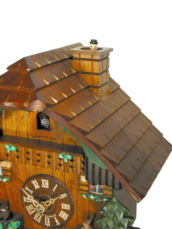Chalet 1-day Rabbit & Groundhog cuckoo clock with music 26cm by August ...