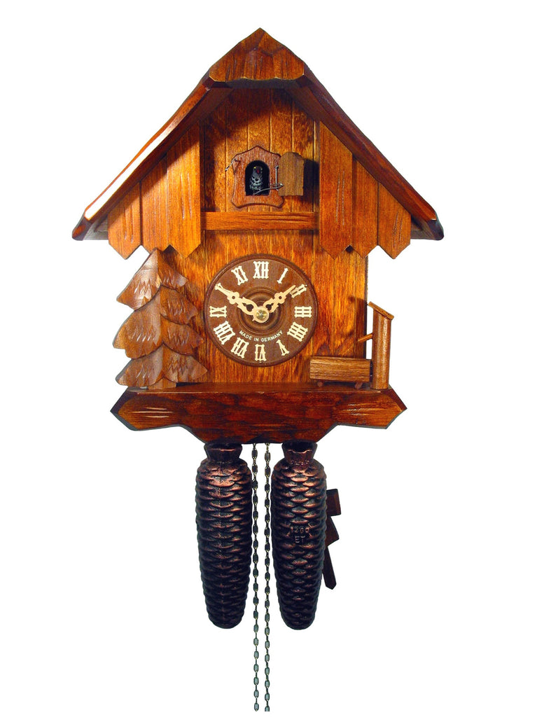 Chalet 8-day cuckoo clock with tree and trough 28cm by August Schwer ...