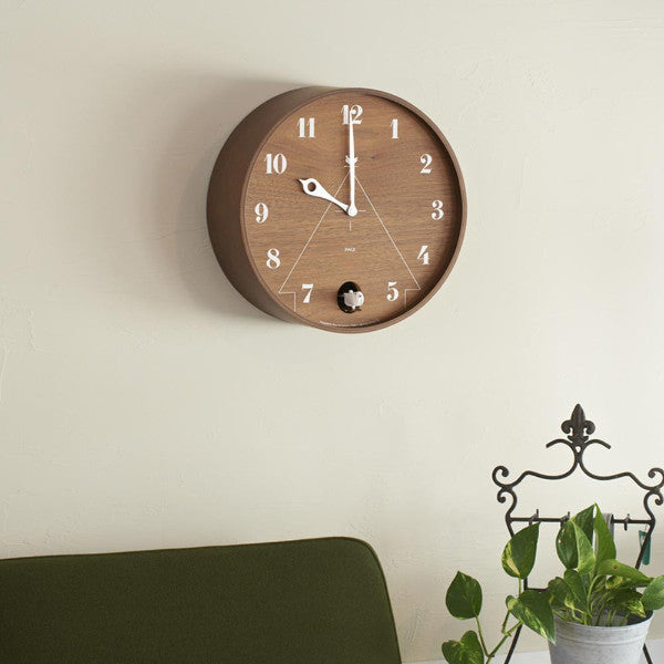 'Pace' Wall Clock 30.5cm (Dark wood) by Lemnos - Cuckoo Collections